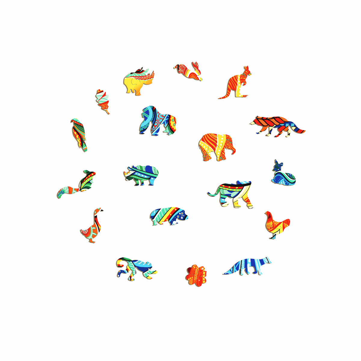 Fox Puzzle - Laser-Cut Wood Jigsaw Puzzle – Kubiya Games