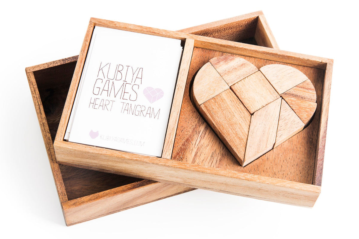 The Perfect Gift - Wooden Heart Tangram Puzzle for Valentine's Day ...