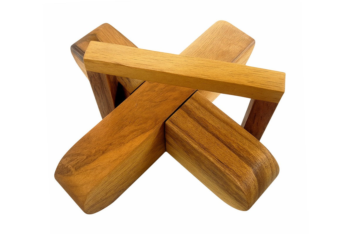 Impossible X Wooden Puzzle – Brain Teaser Challenge | Kubiya Games