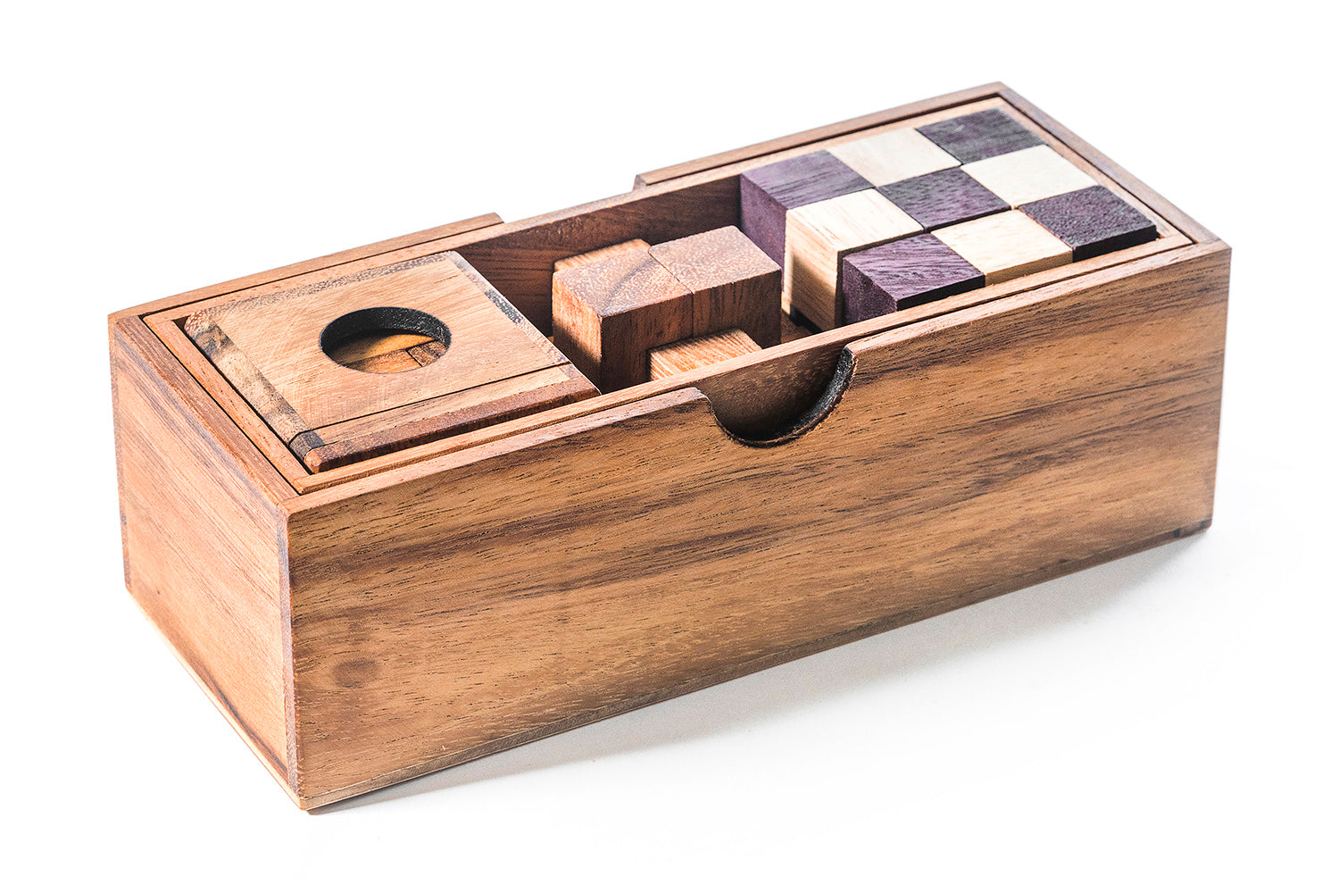 The Perfect Gift for Puzzlers! 3 Brain Teasers in a Beautiful Wooden ...