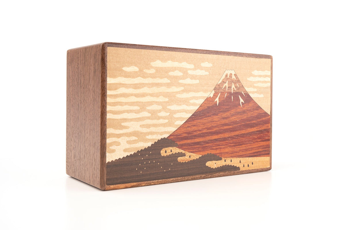21 Step Japanese Puzzle Box Aka Fuji - Puzzle Box – Kubiya Games