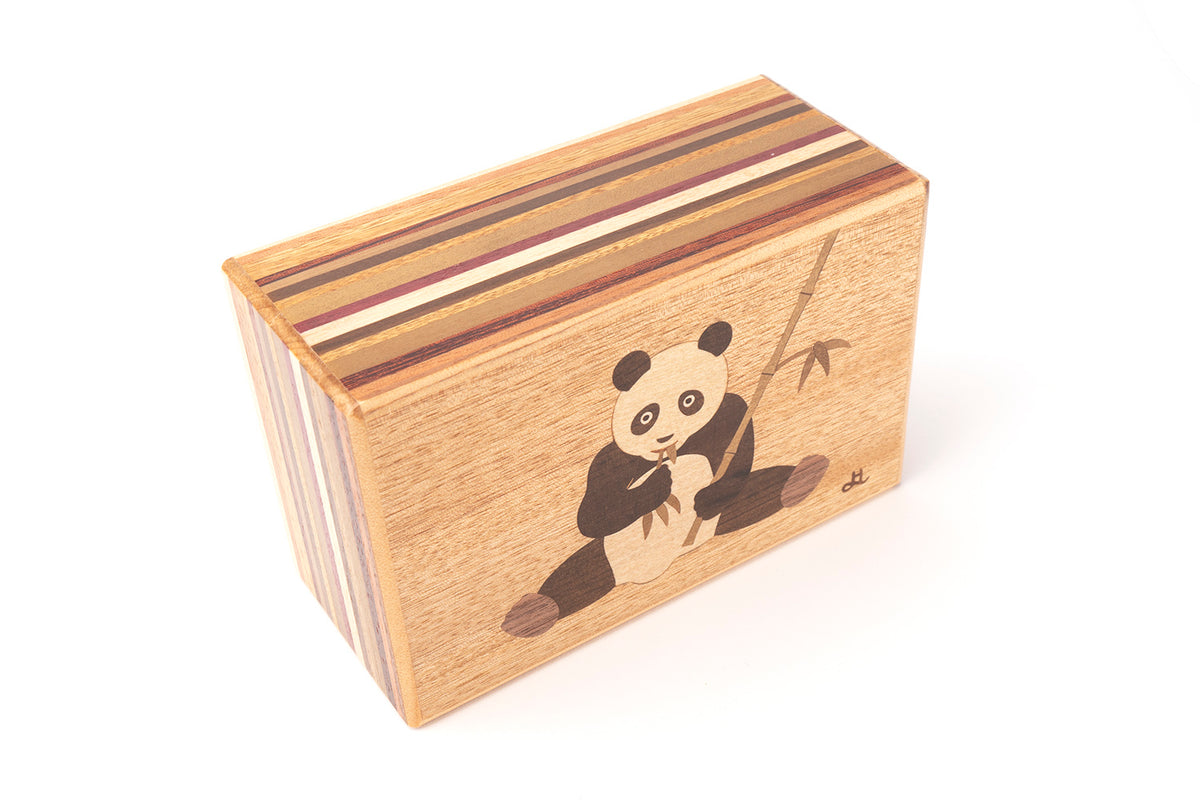 Panda Japanese Puzzle Box 12+1 steps - Secret Puzzle Box – Kubiya Games
